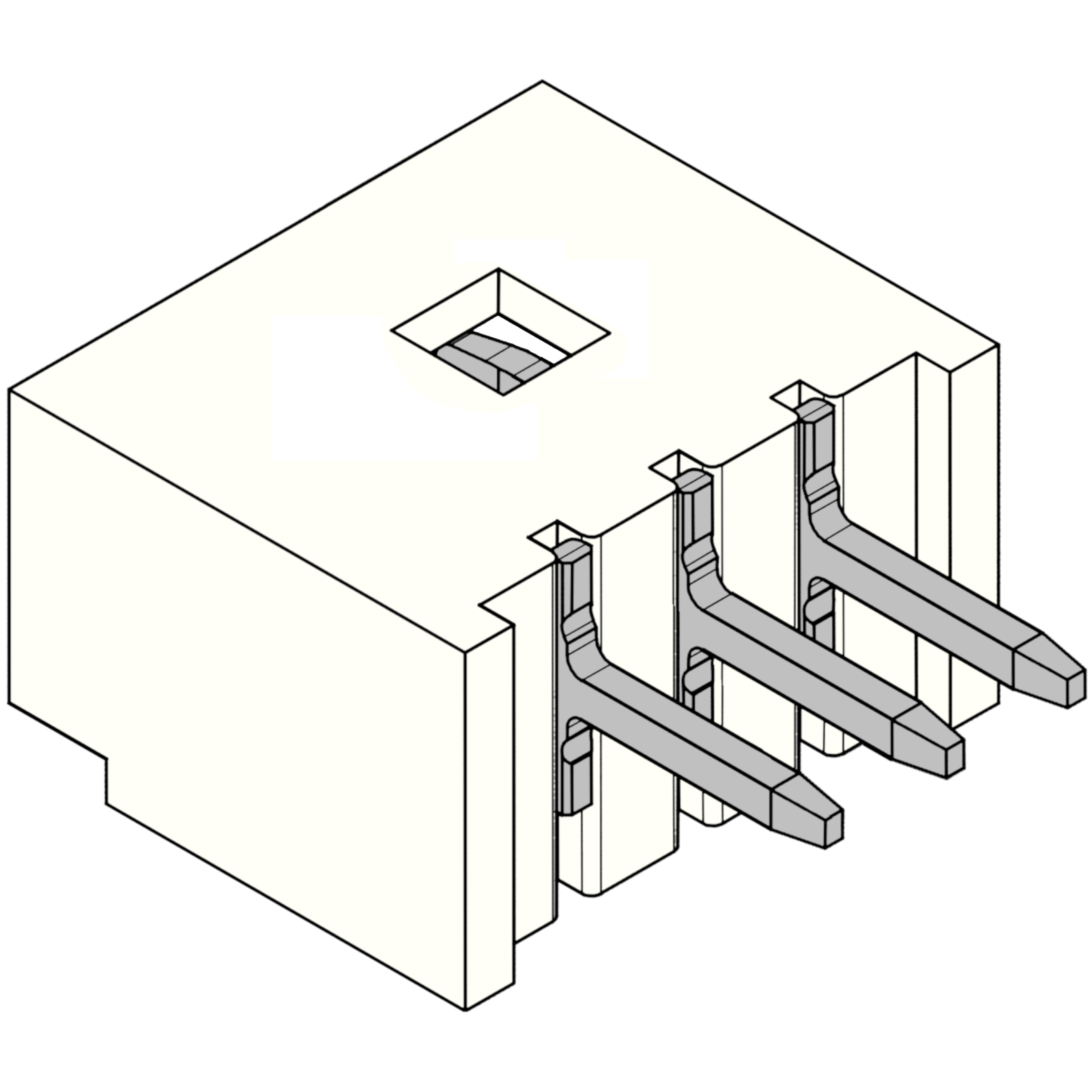 1.25 Straight PCB Socket 3-pin – Komodo Electronics