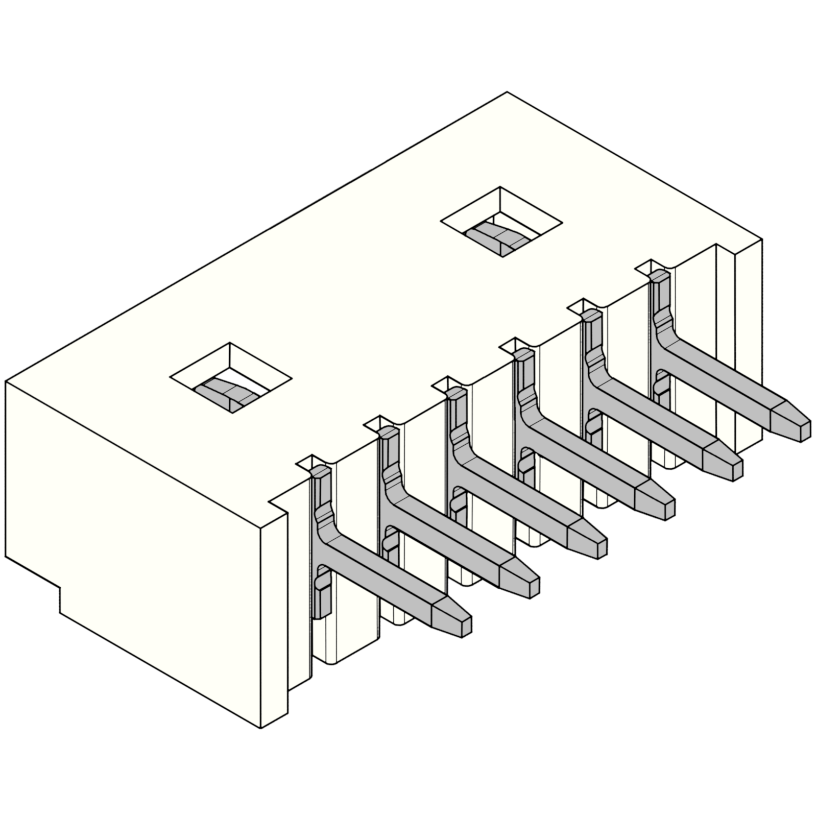 1.25 Straight PCB Socket 6-pin – Komodo Electronics