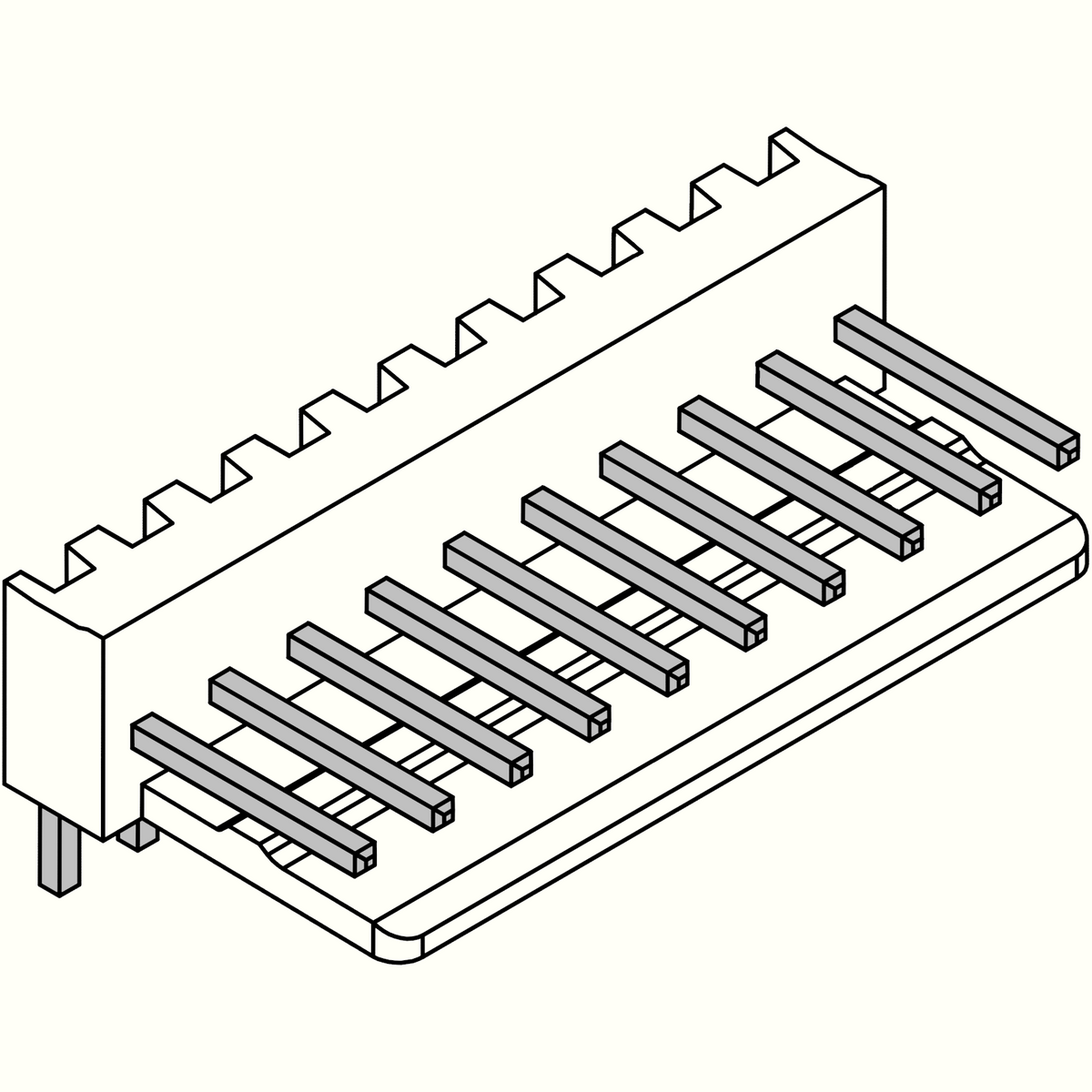 2510 Angled PCB Socket 10-pin – Komodo Electronics