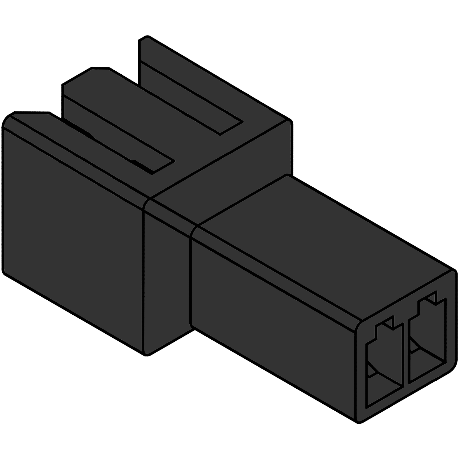 5240 Wire Socket Housing 2-pin Black – Komodo Electronics