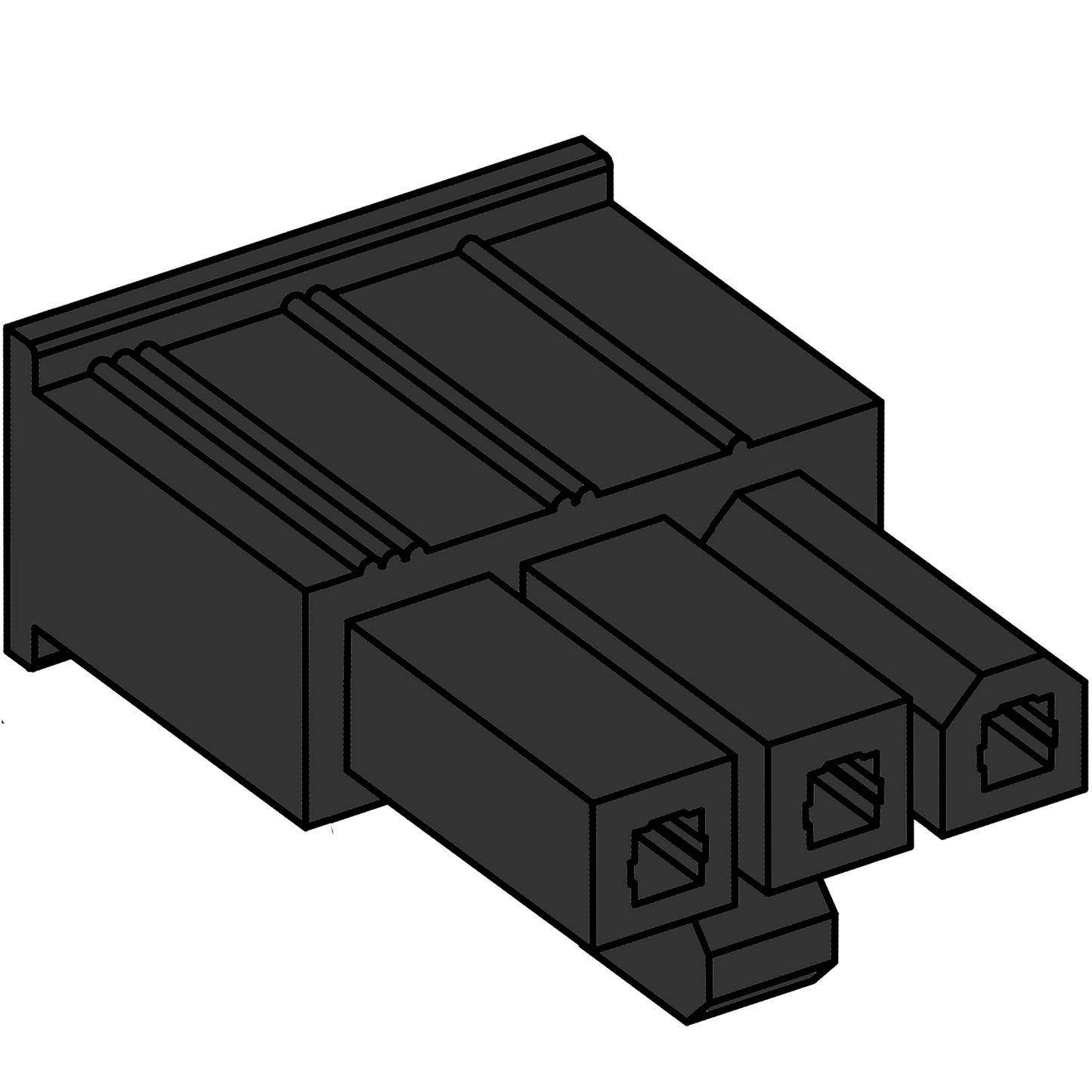 5557 Plug Housing 3-pin Black – Komodo Electronics