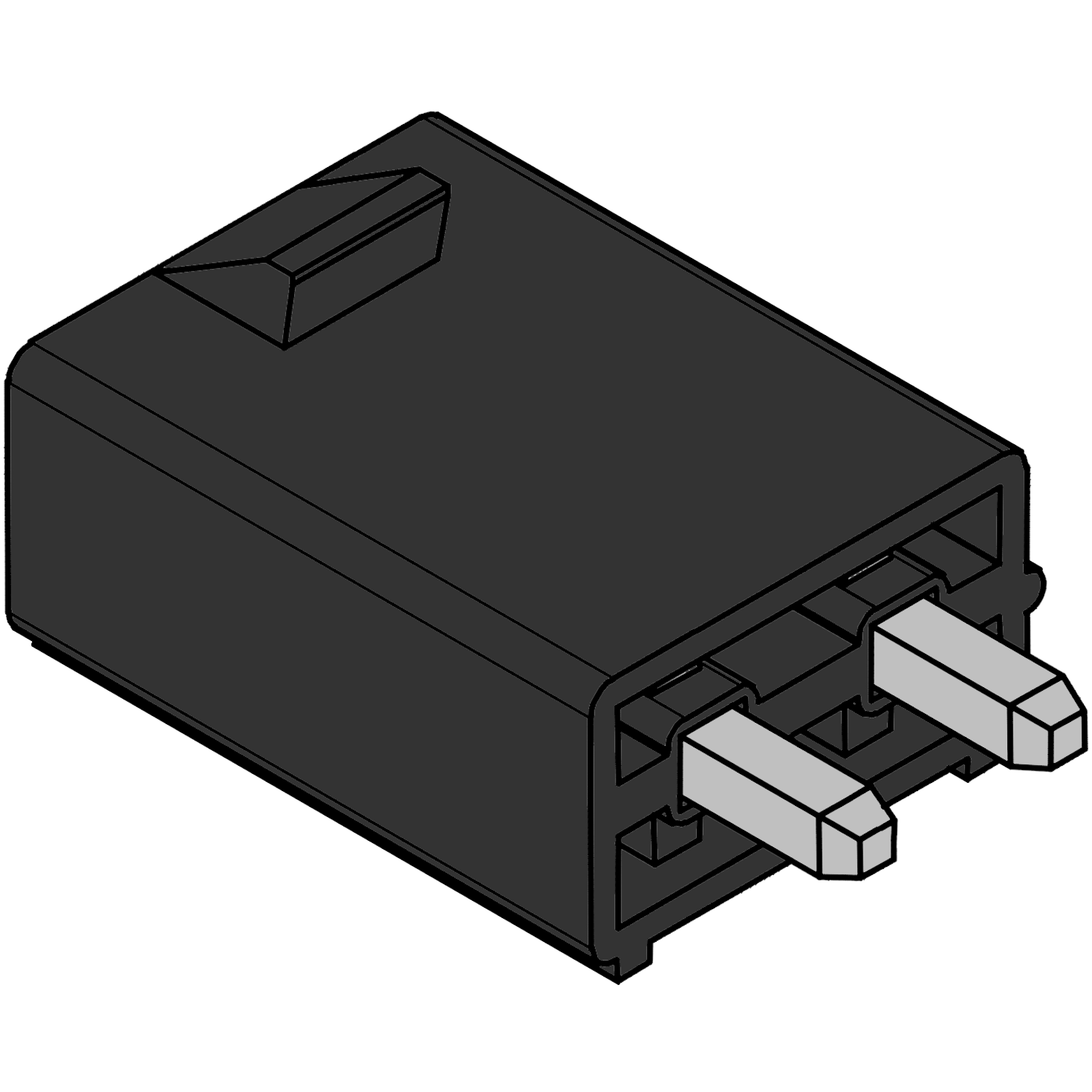 5569 Straight PCB Socket 2-pin Black – Komodo Electronics