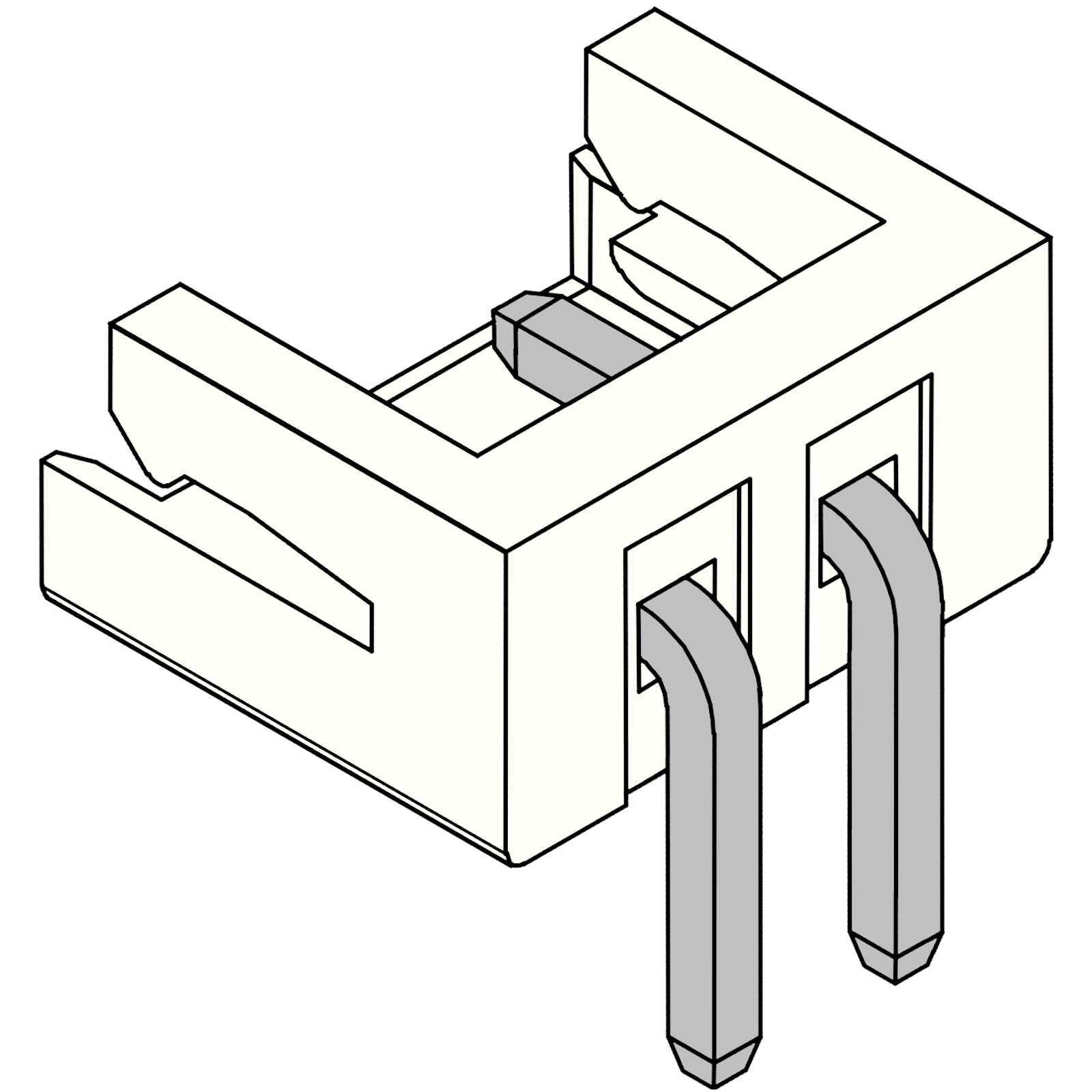 EH Angled PCB Socket 2-pin – Komodo Electronics