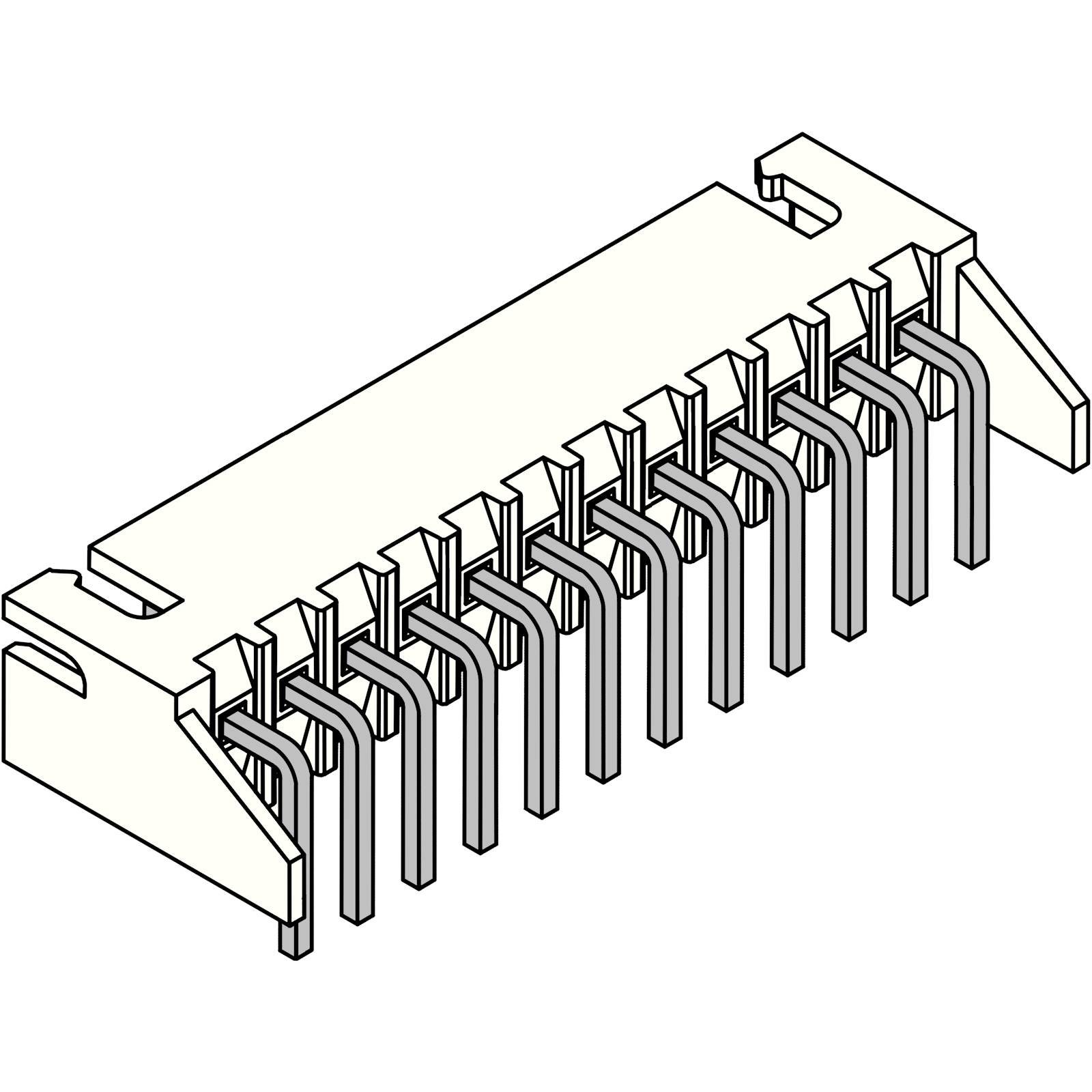 XH Angled Supported PCB Socket 12-pin – Komodo Electronics