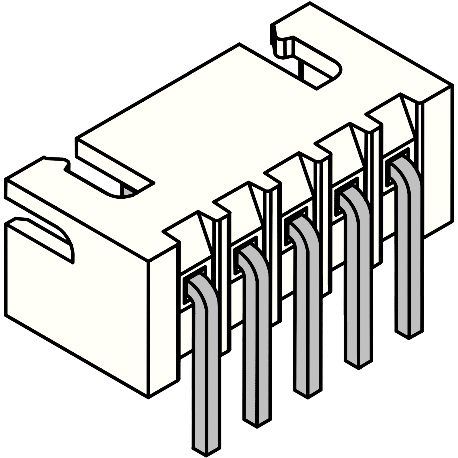 XH Angled PCB Socket 5-pin – Komodo Electronics