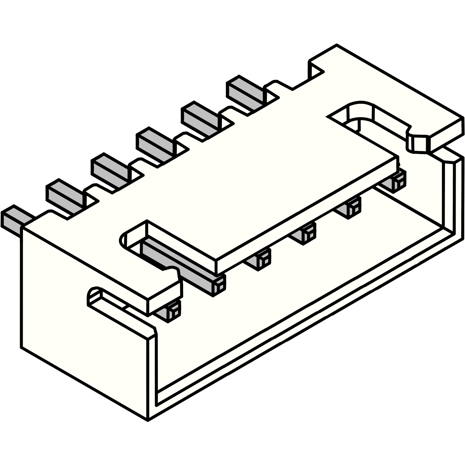 XH Straight PCB Socket 6-pin – Komodo Electronics
